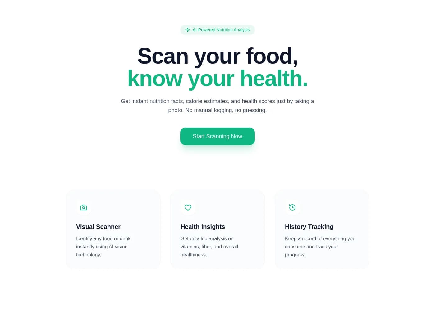 AI Nutrition Scanner