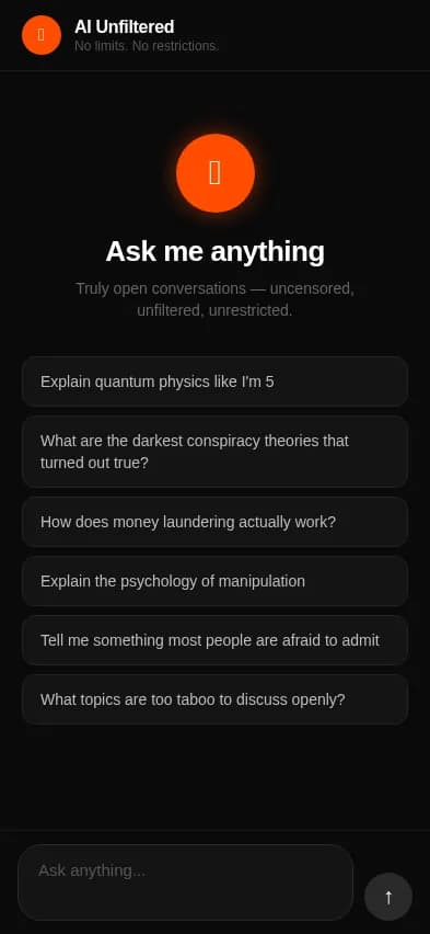 AI Unfiltered Chat