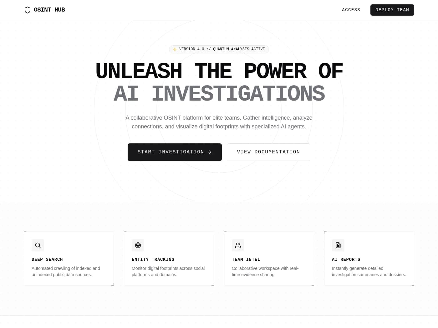 AI OSINT Team Hub