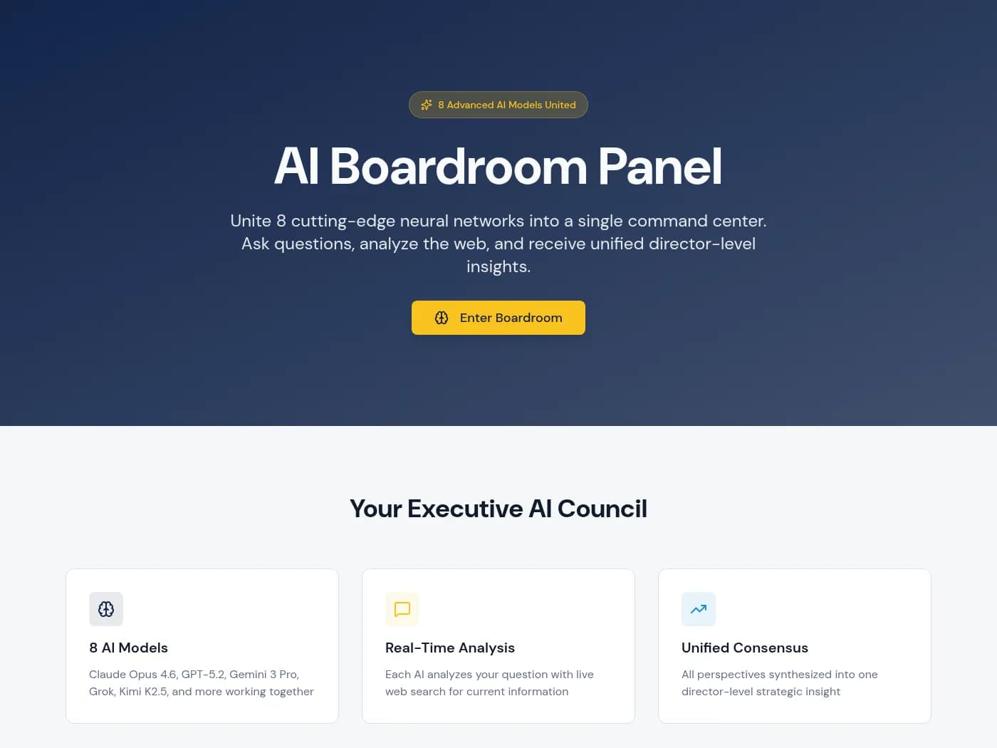 AI Boardroom Panel