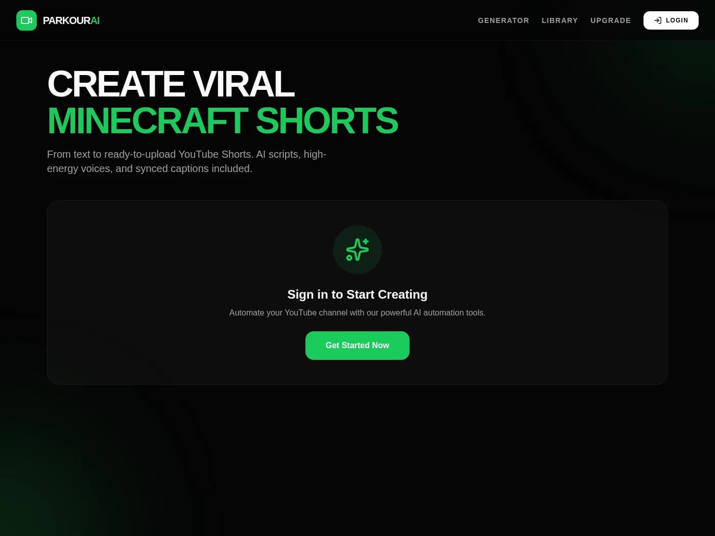 AI Parkour Shorts Maker