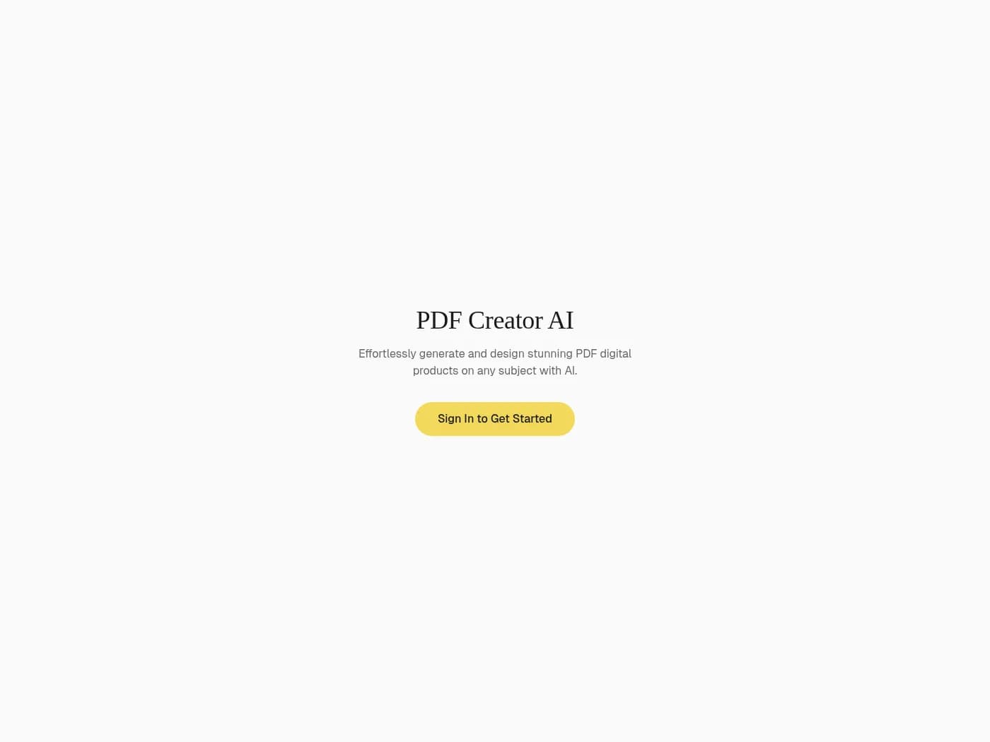 PDF Creator AI