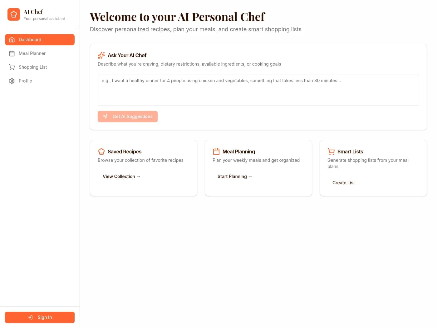 AI Personal Chef Assistant