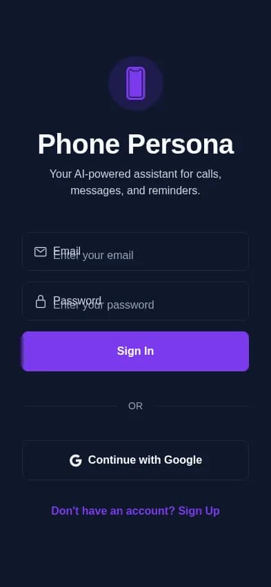 Phone Persona AI Assistant