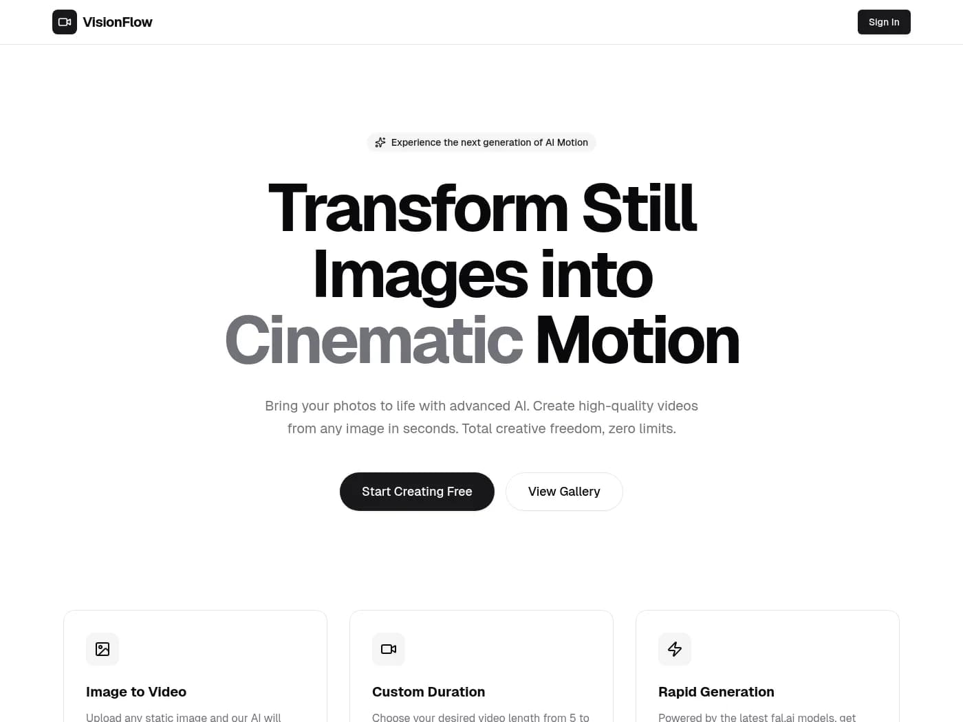 AI Photo-to-Video Generator