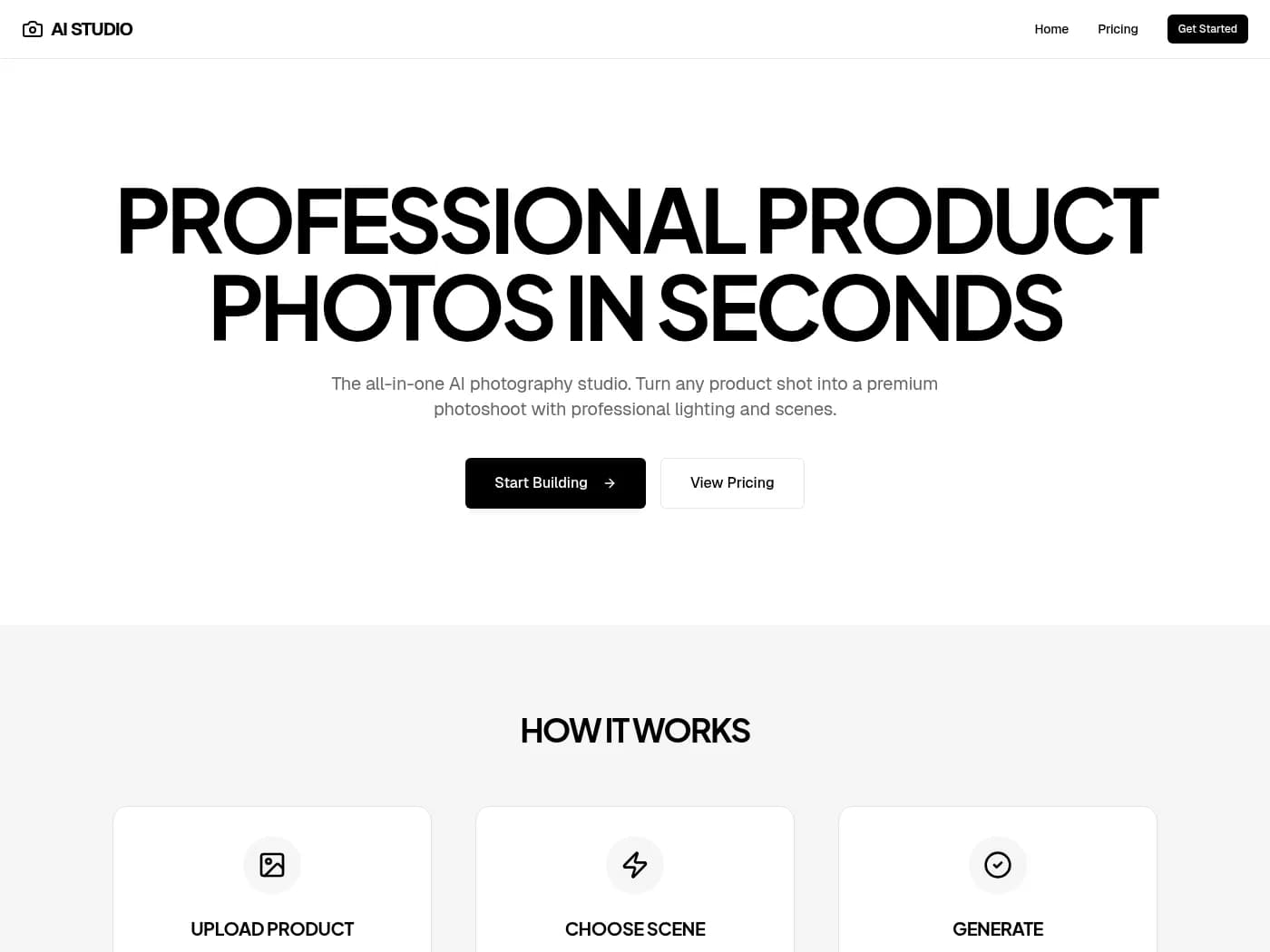 AI Photoshoot Studio Web