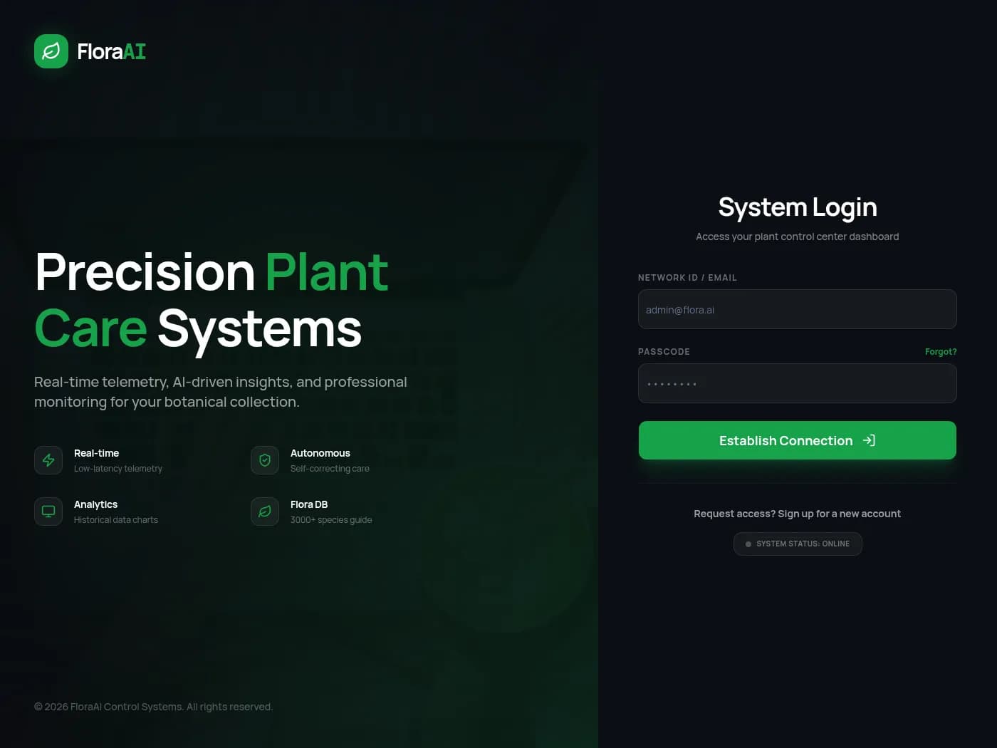 AI Plant Dashboard