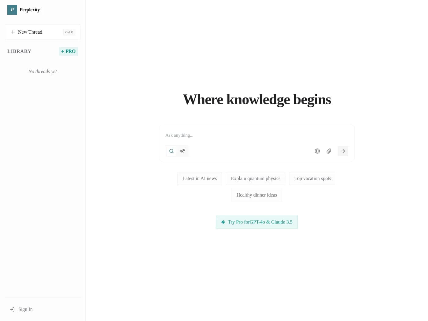 Perplexity AI Clone