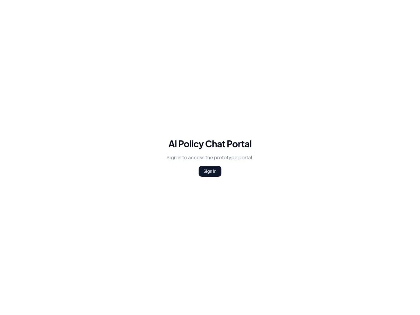 AI Policy Chat Portal