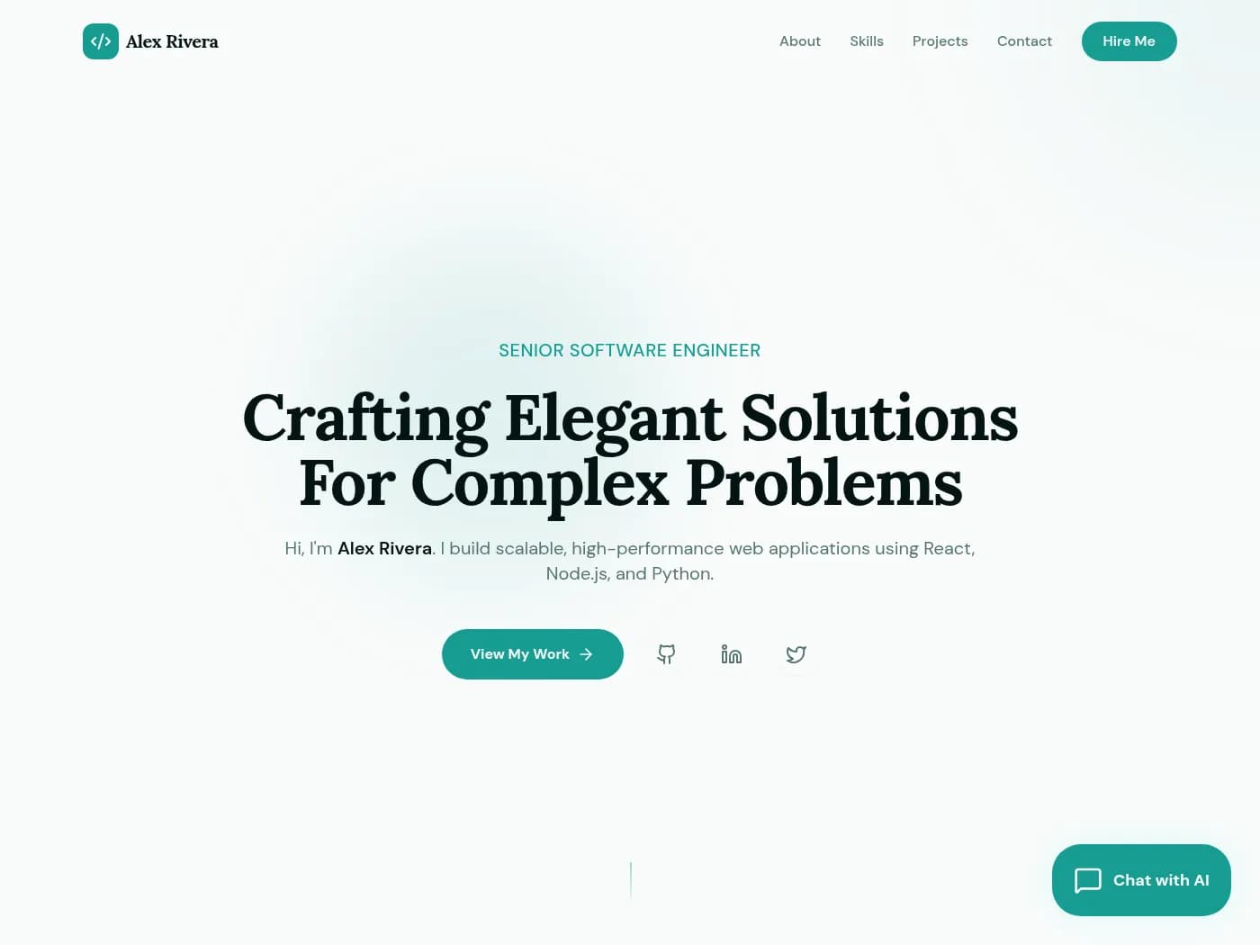 AI Chat Portfolio