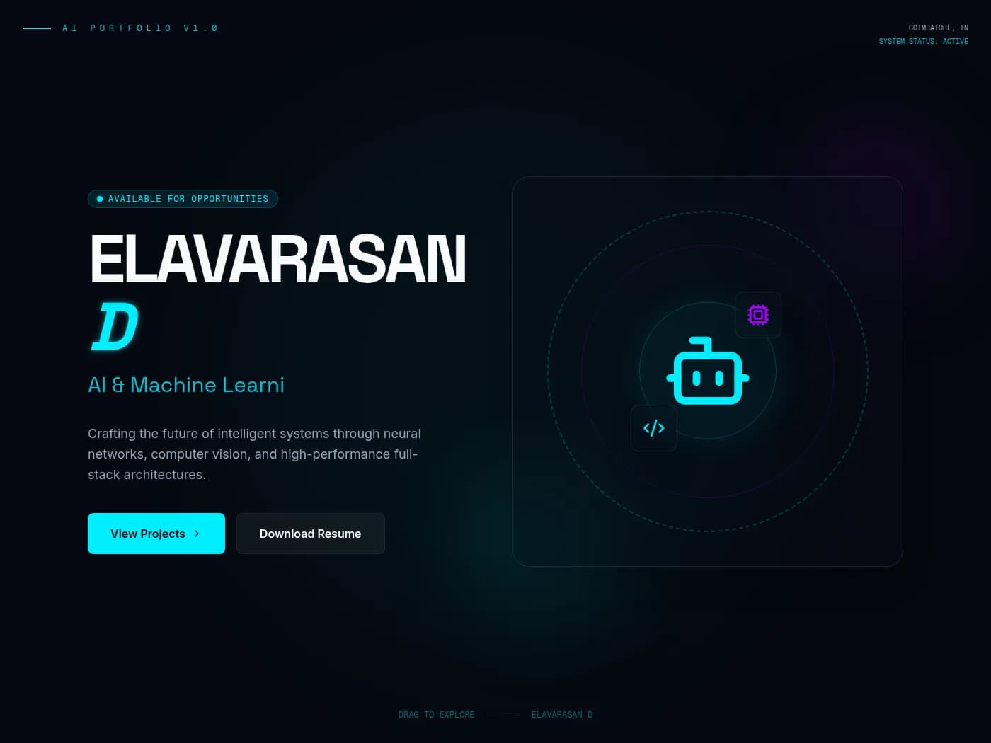 ELAVARASAN AI Portfolio