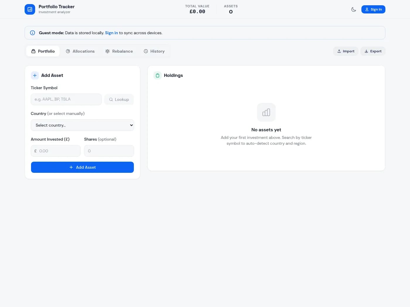 AI Portfolio Tracker