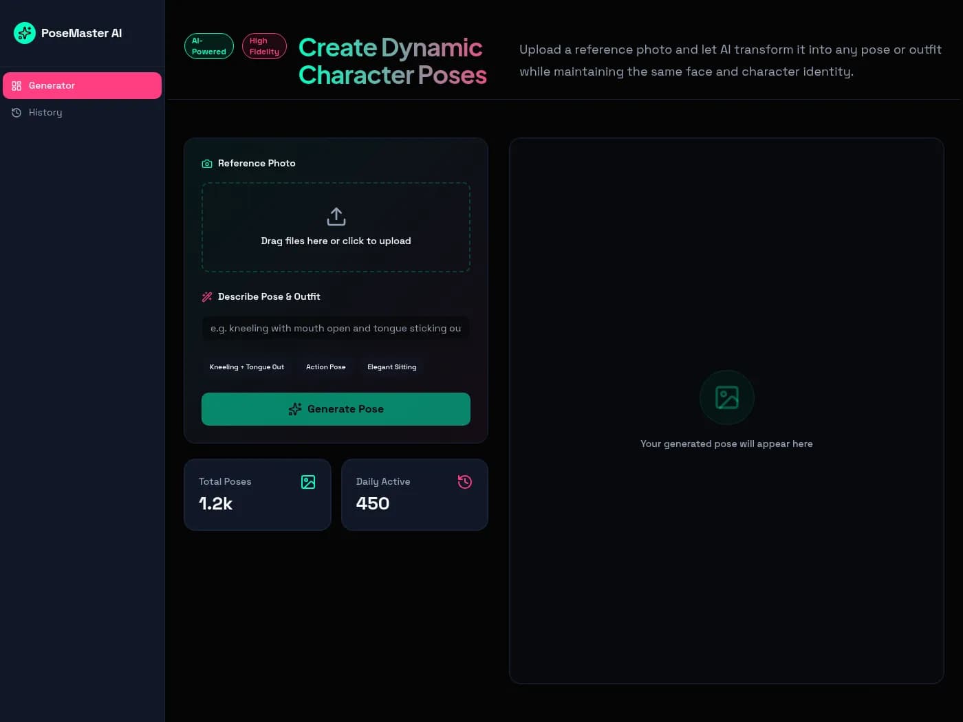 AI Pose Generator
