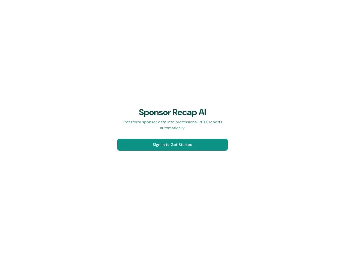 Sponsor Recap AI Suite