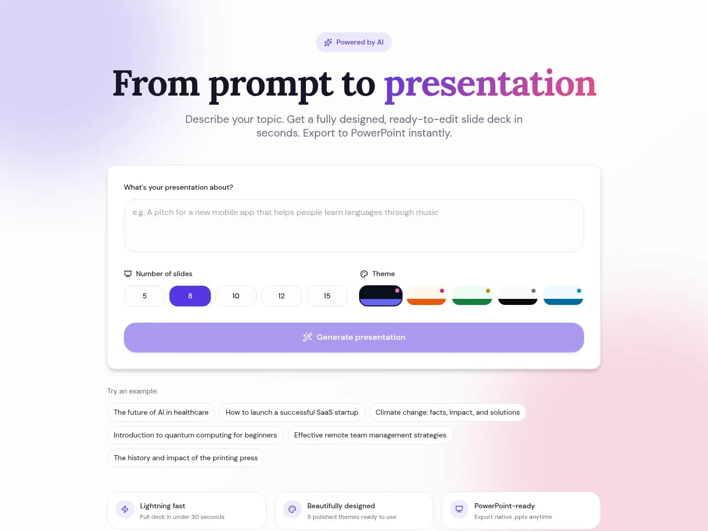 Prompt2Slides AI SaaS