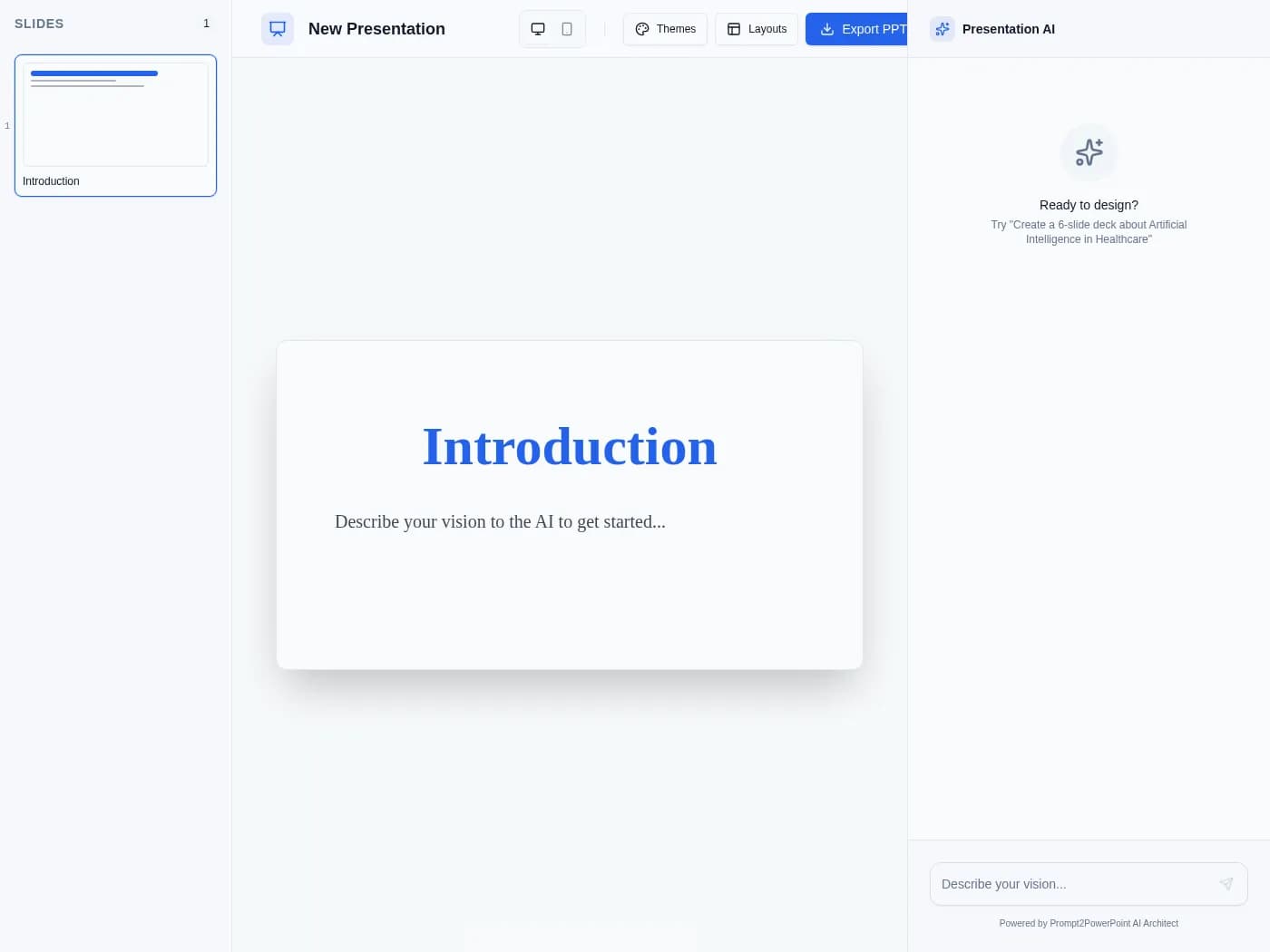 Prompt2PowerPoint AI