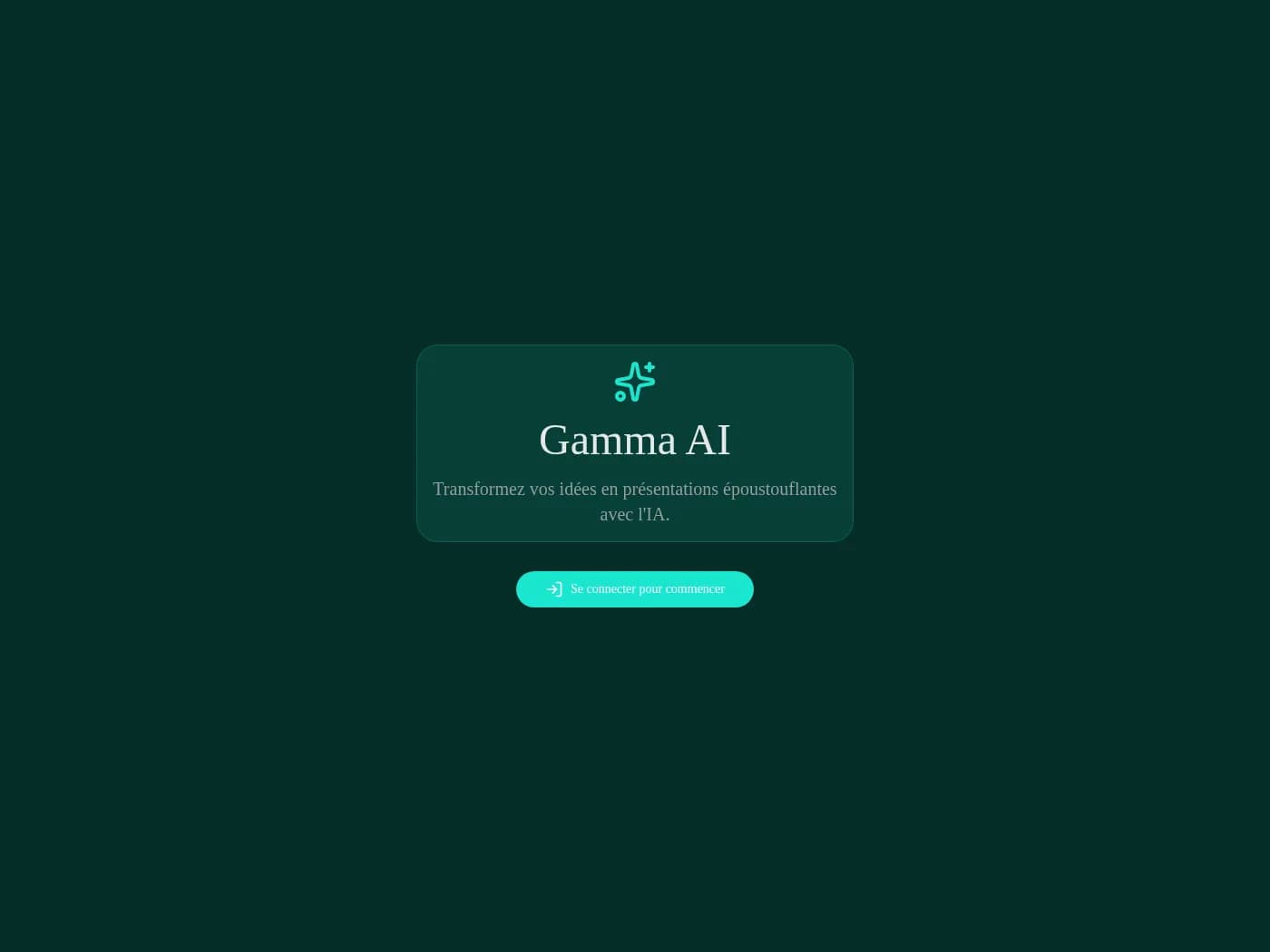 Gamma AI Presentation