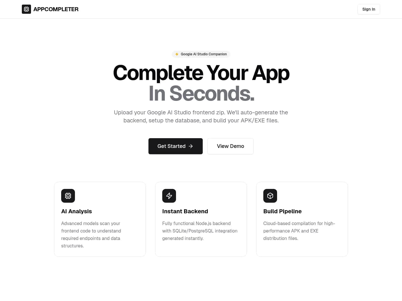 AI-Powered App Completer