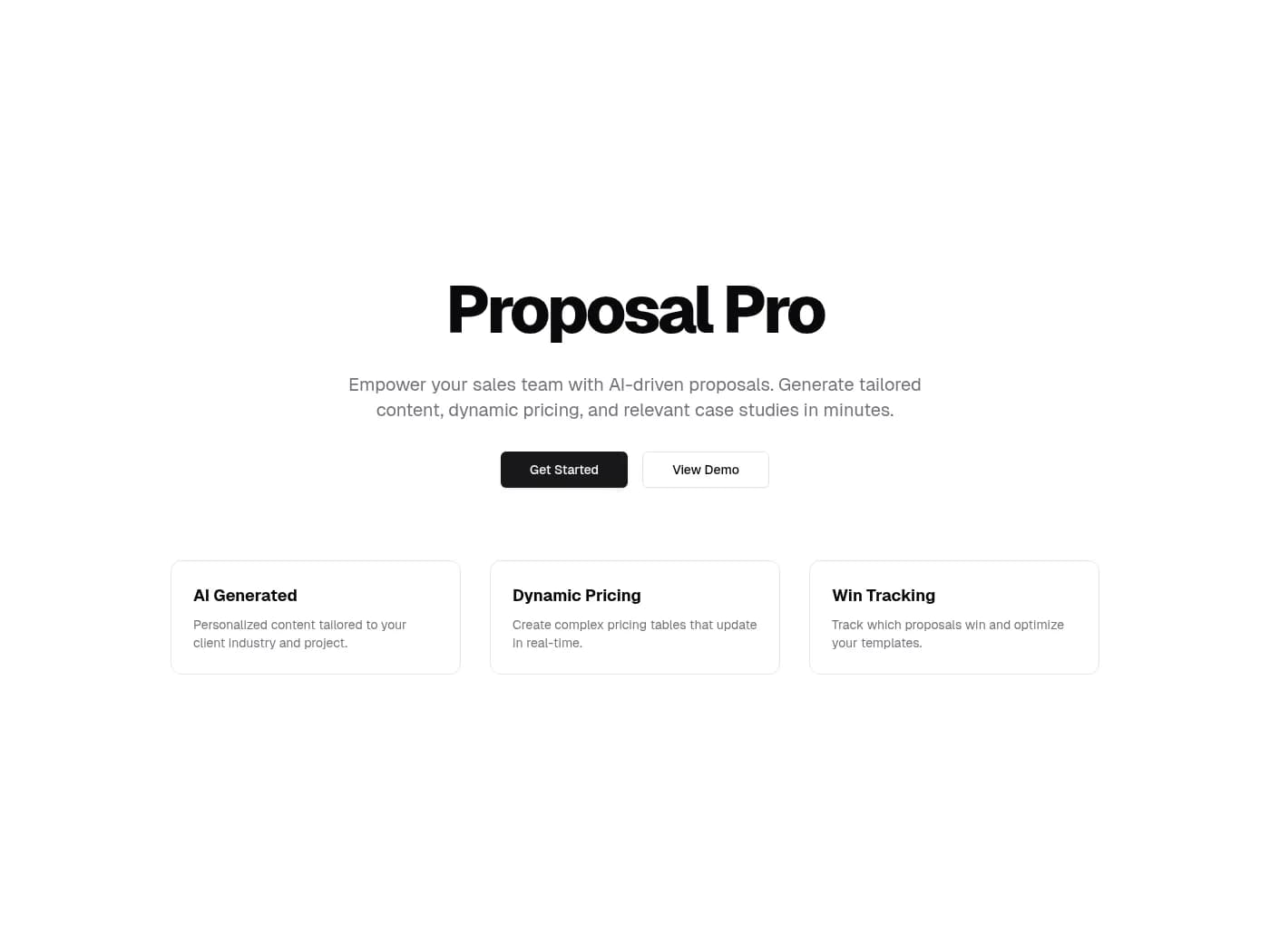AI Sales Proposal Pro