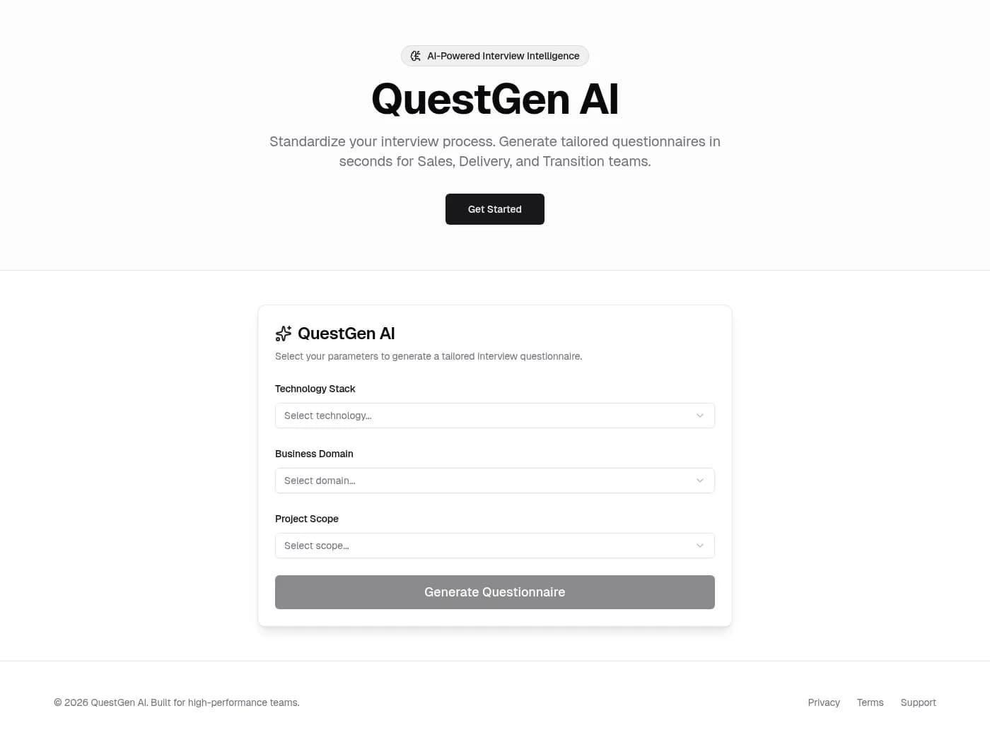 QuestGen AI UI