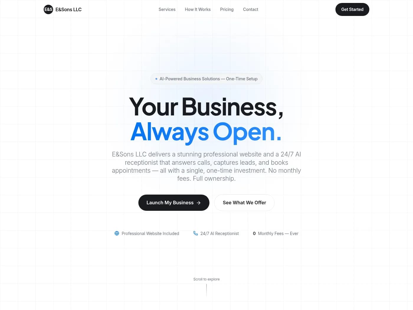 E&Sons AI Site & Receptionist