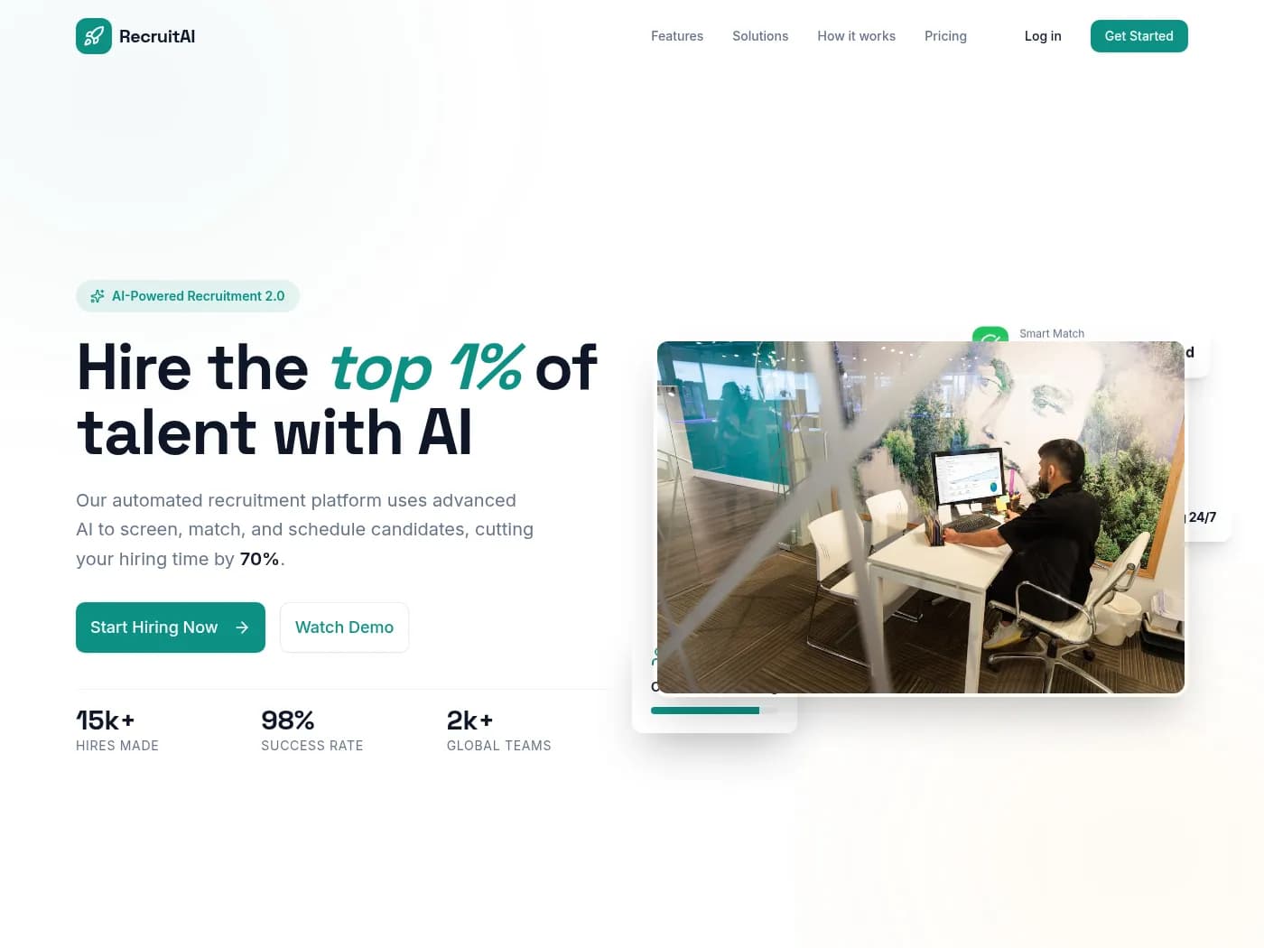 AI Recruit Landing Page