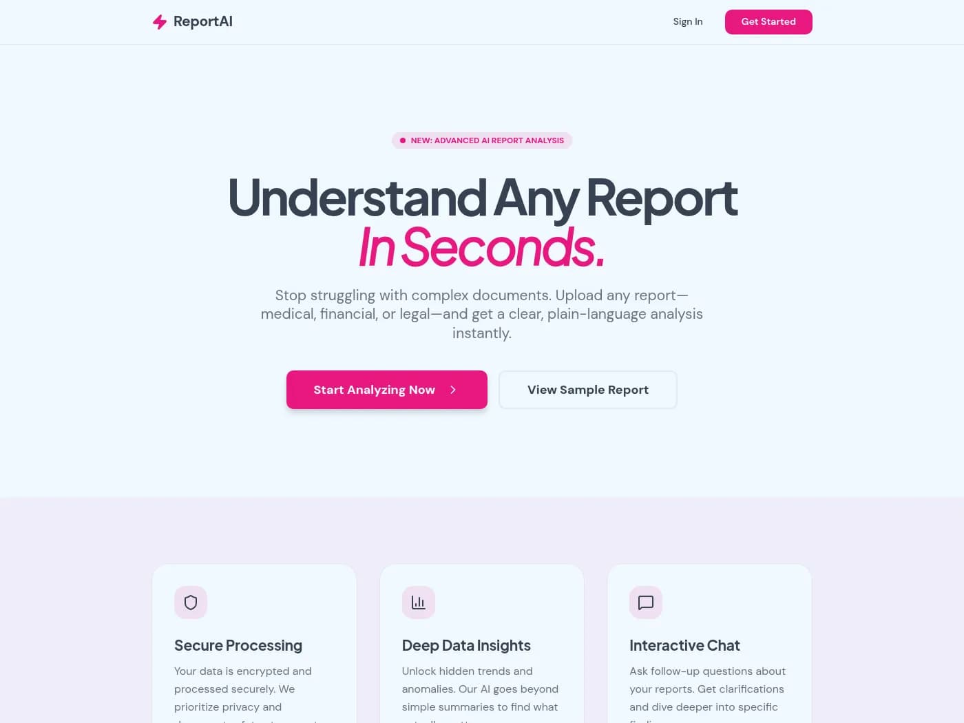 AI Report Analyzer SaaS