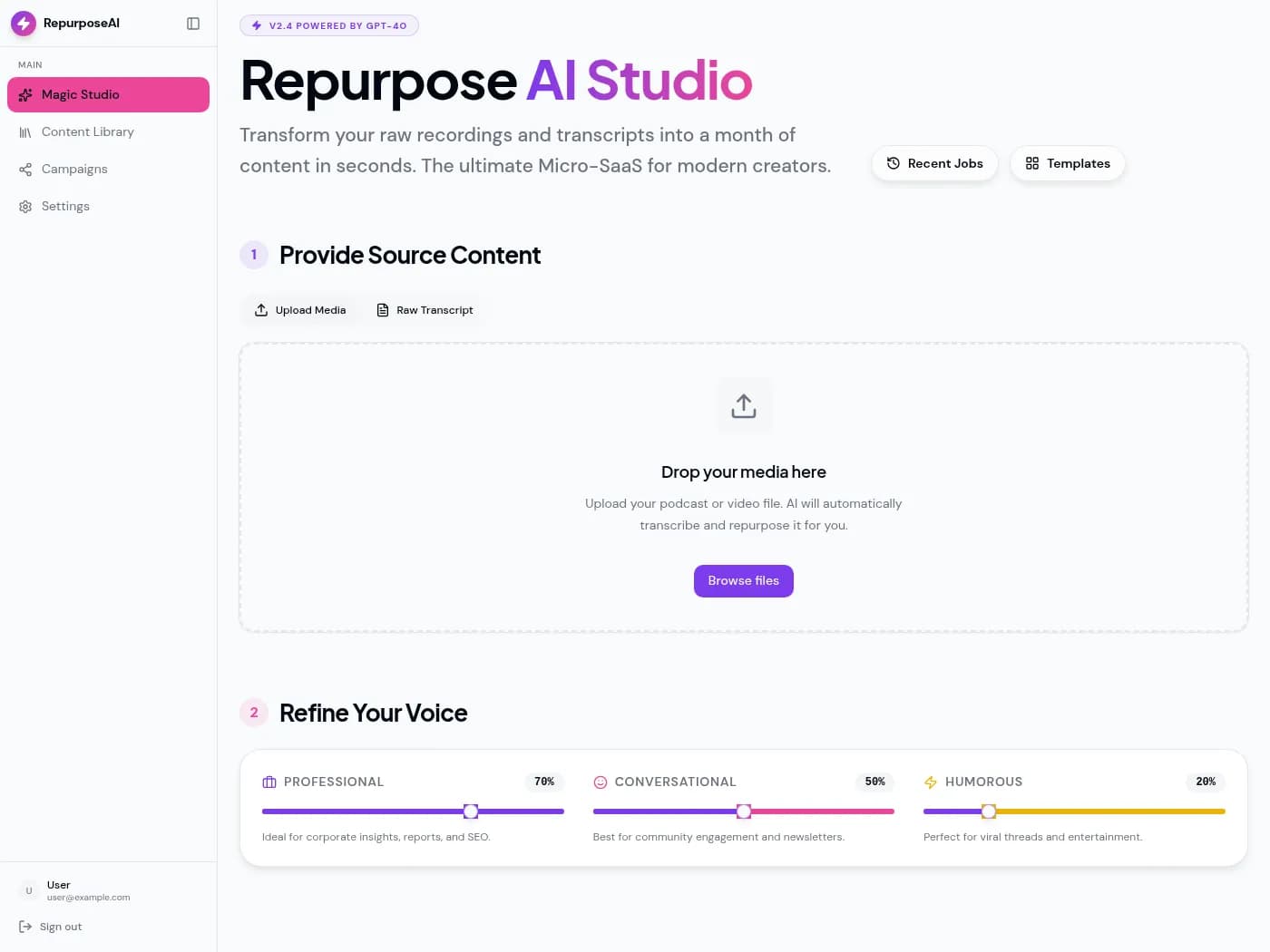 RepurposeAI Studio