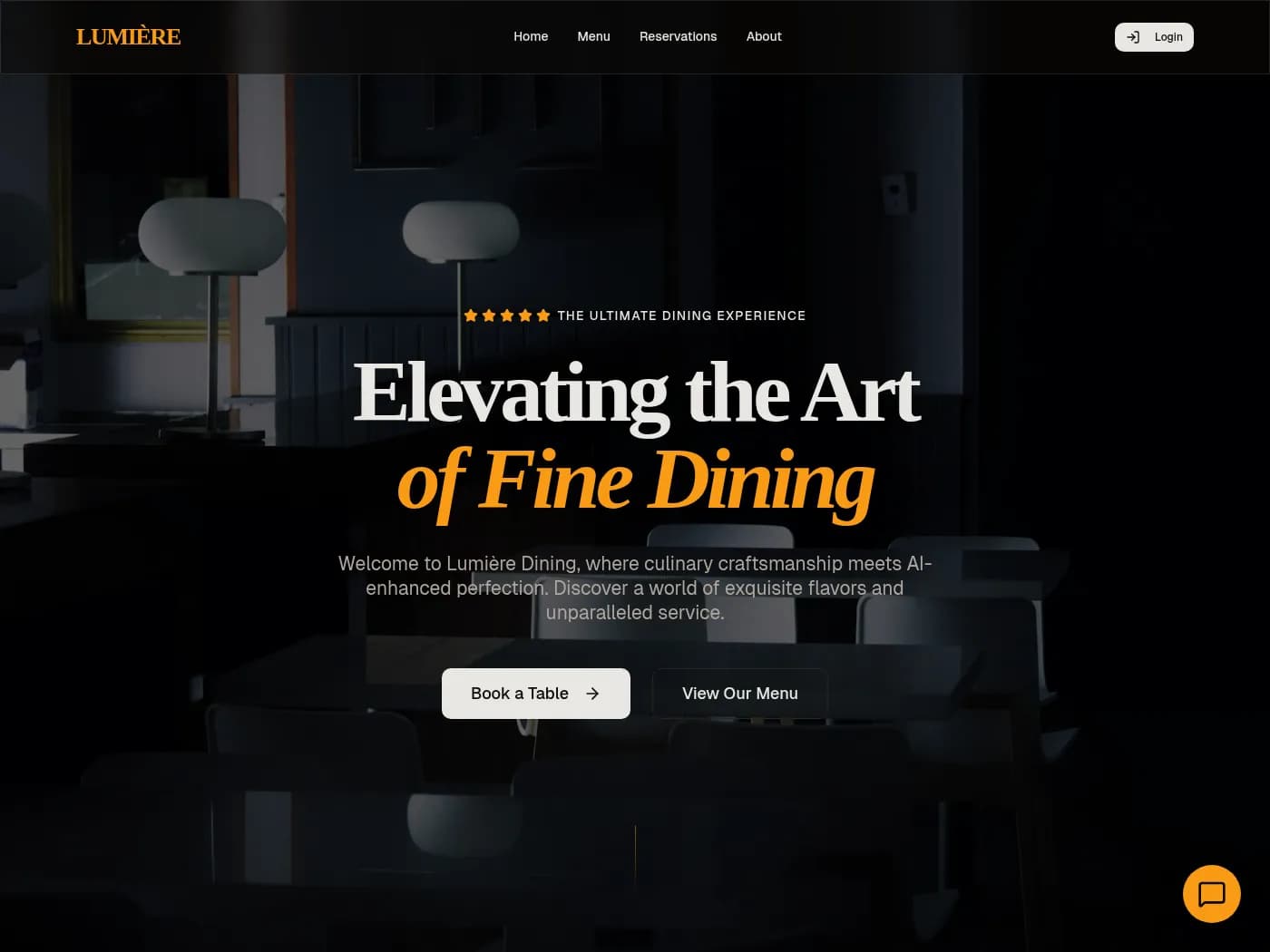 AI Restaurant Website