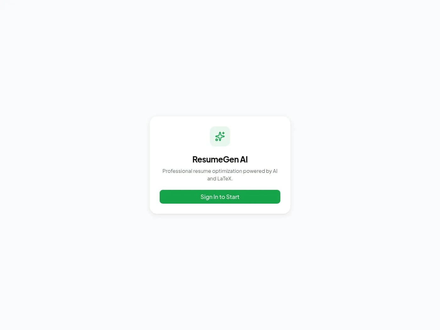 ResumeGen AI Platform