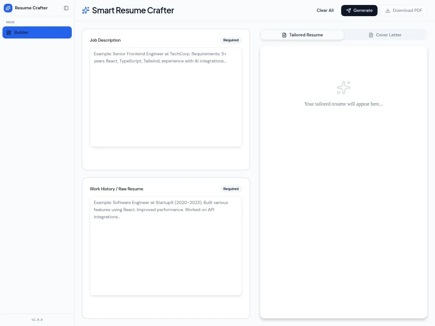 Smart Resume Crafter