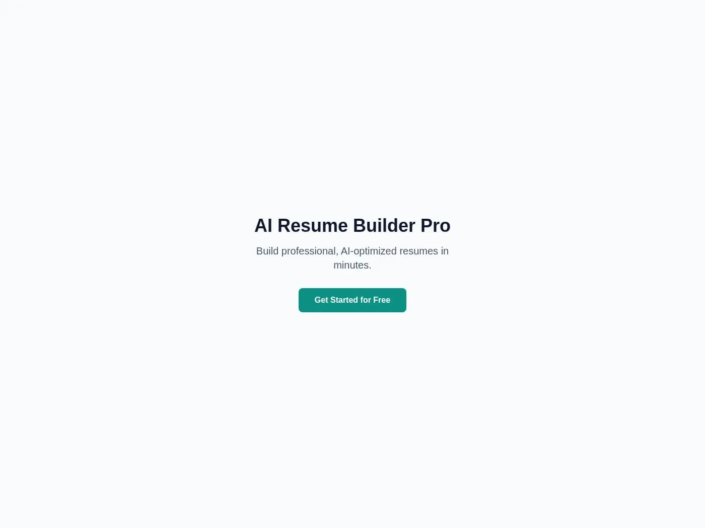 AI Resume Builder Pro