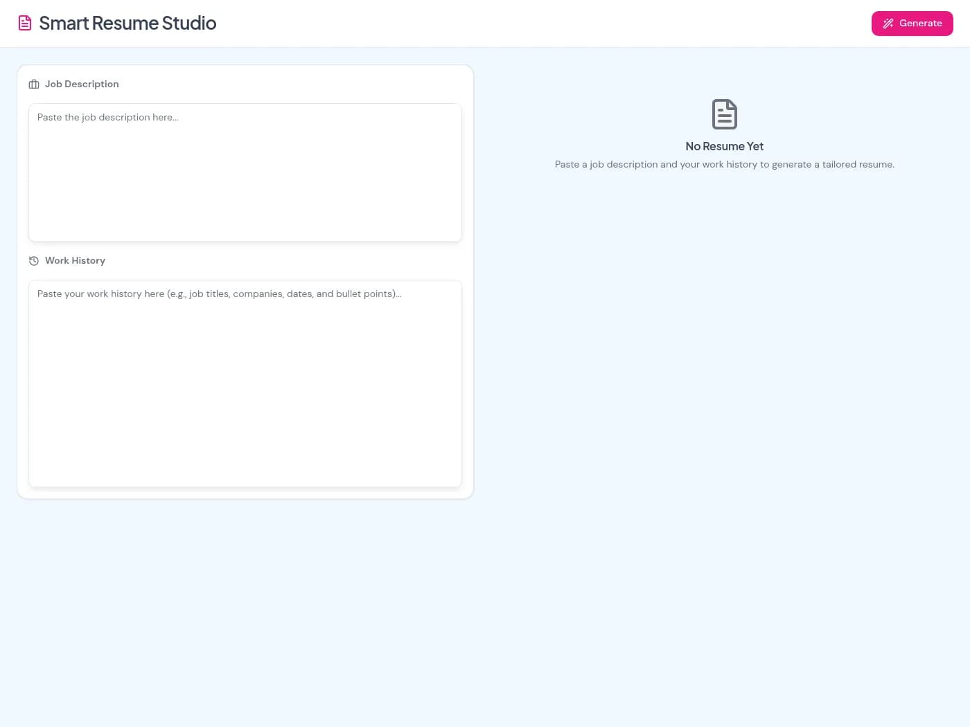 Smart Resume Studio
