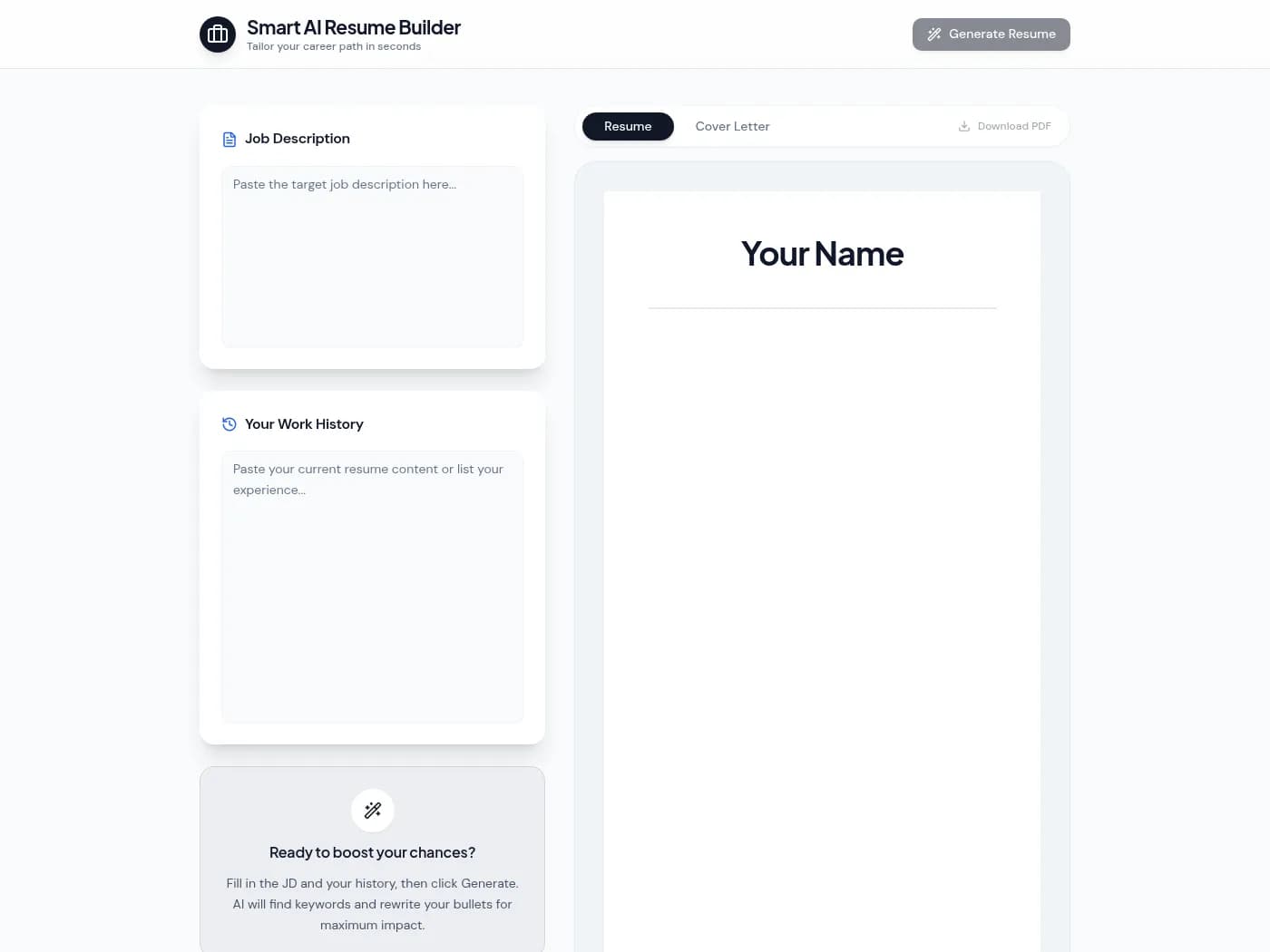Smart AI Resume Builder