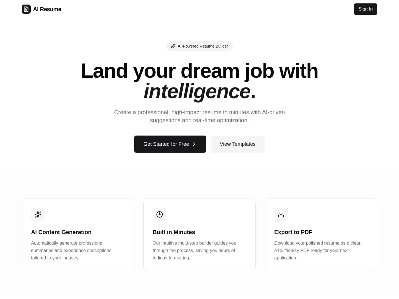 AI Resume Builder