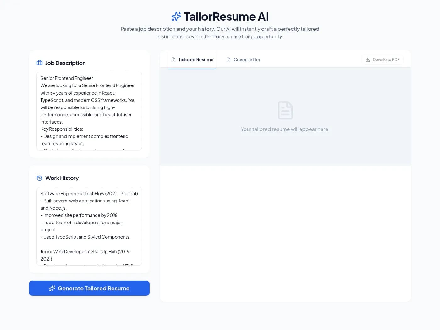 TailorResume AI Builder