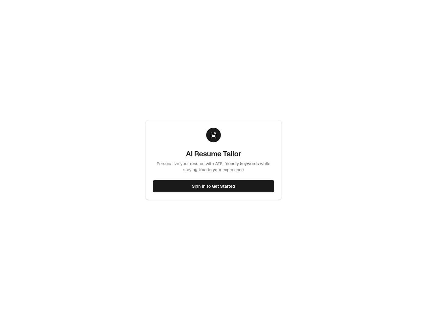 AI Resume Tailor