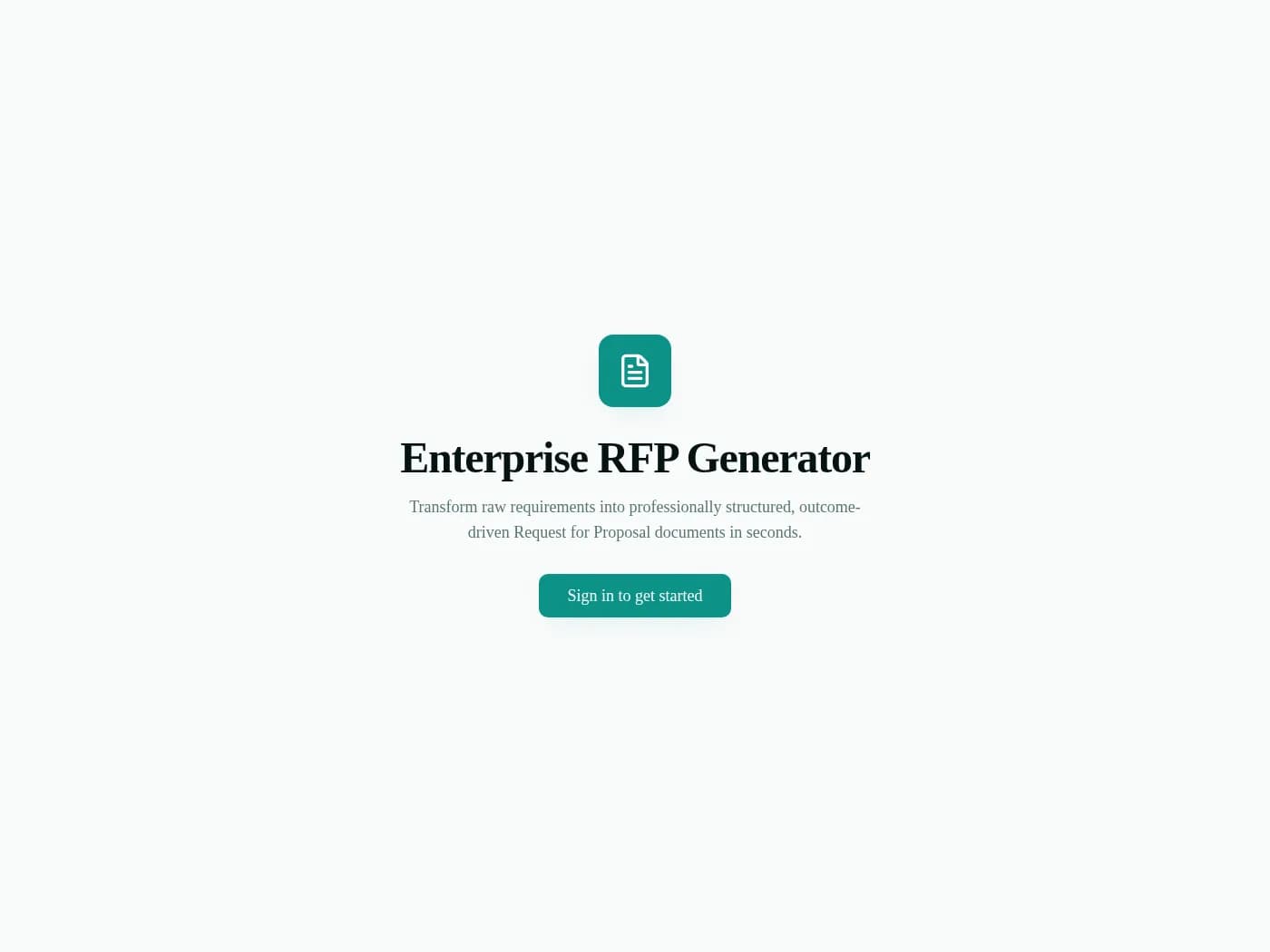 AI RFP Generator