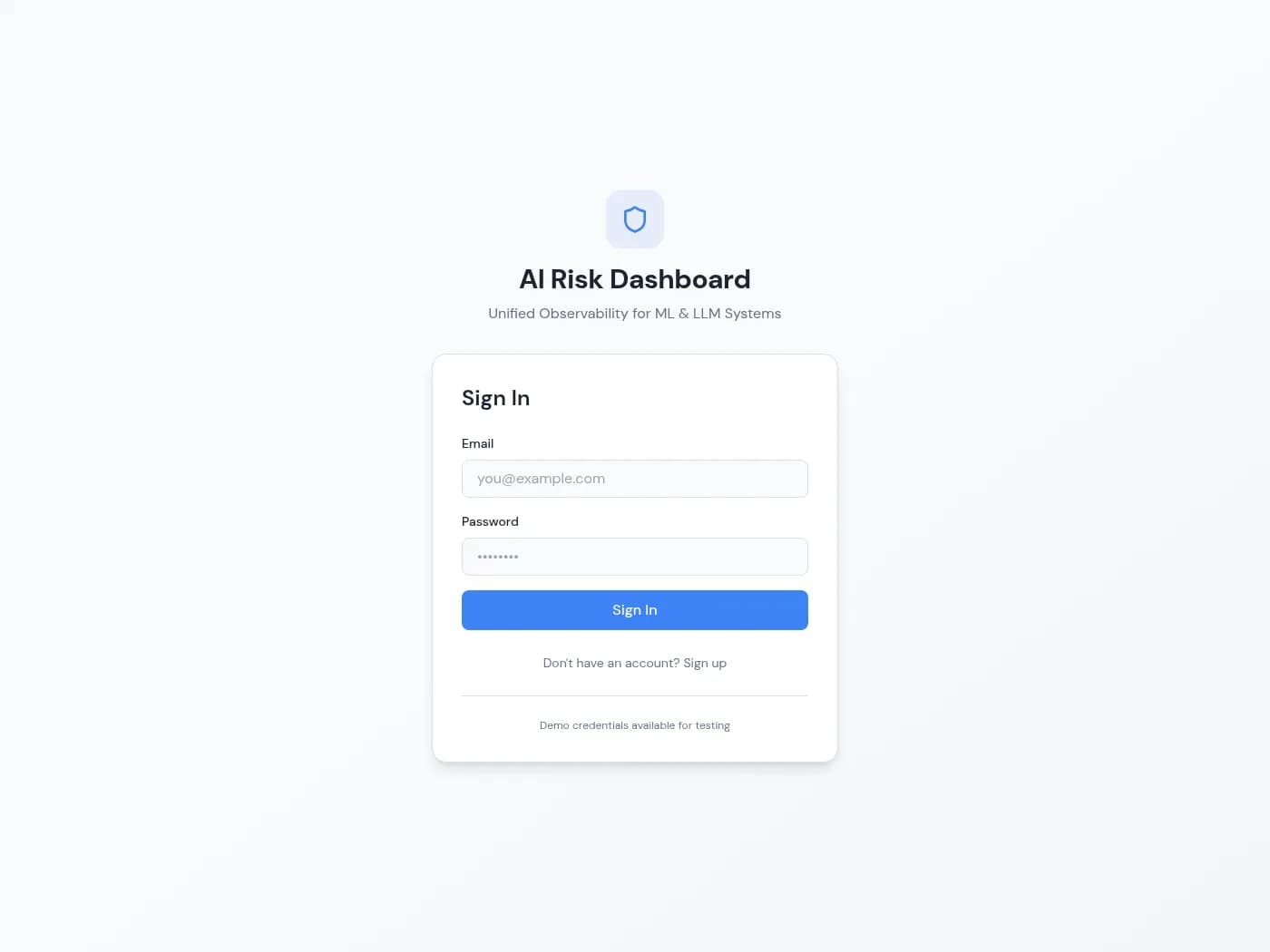 AI Risk Dashboard