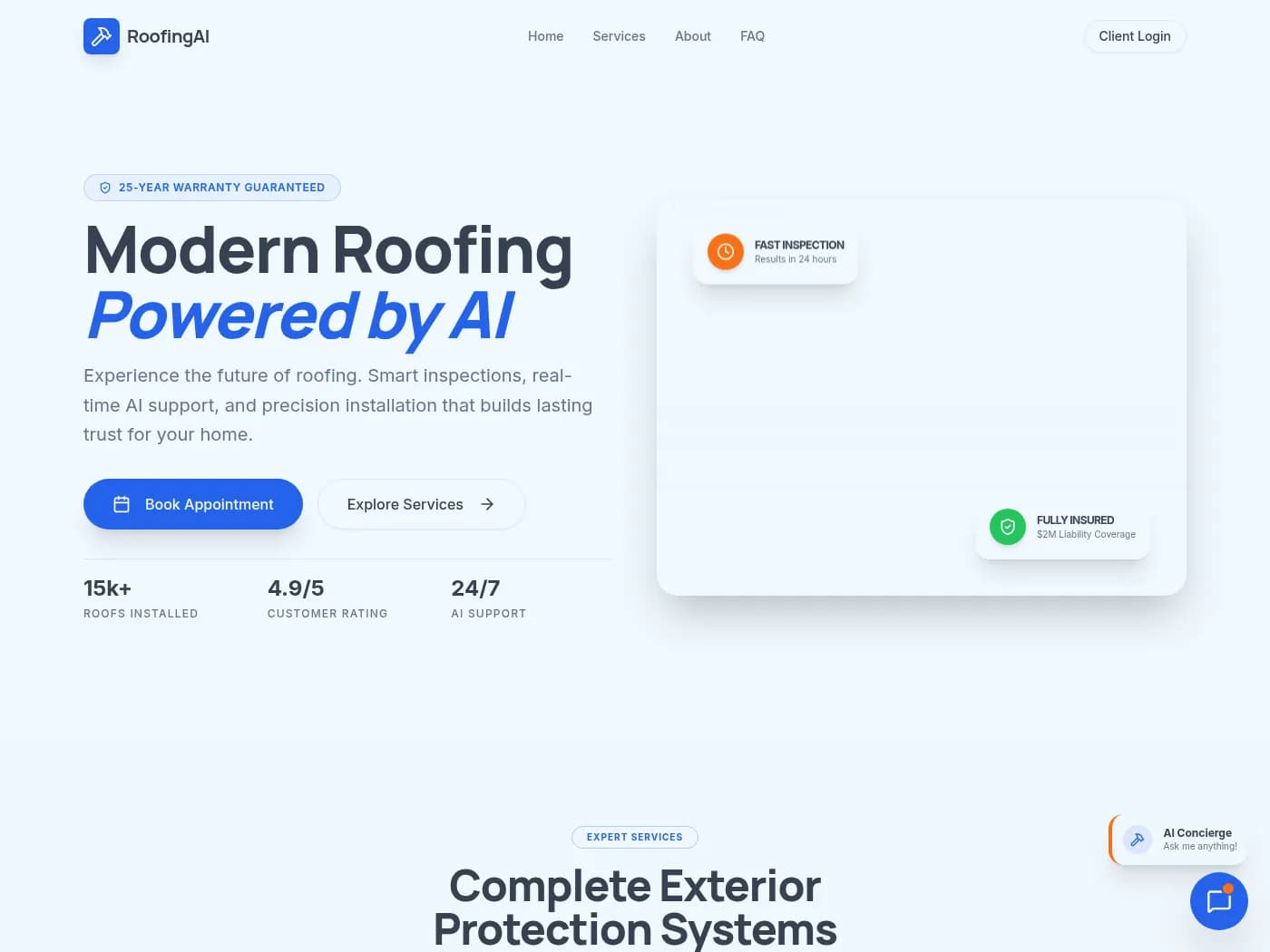 RoofingAI Web Concierge