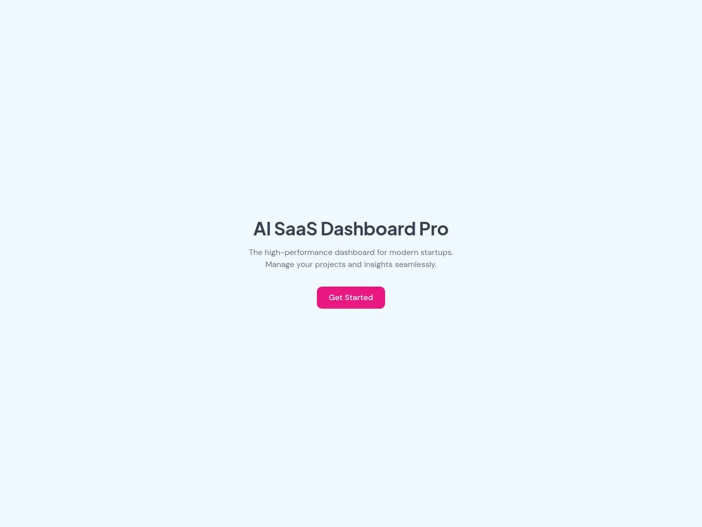 AI SaaS Dashboard Pro