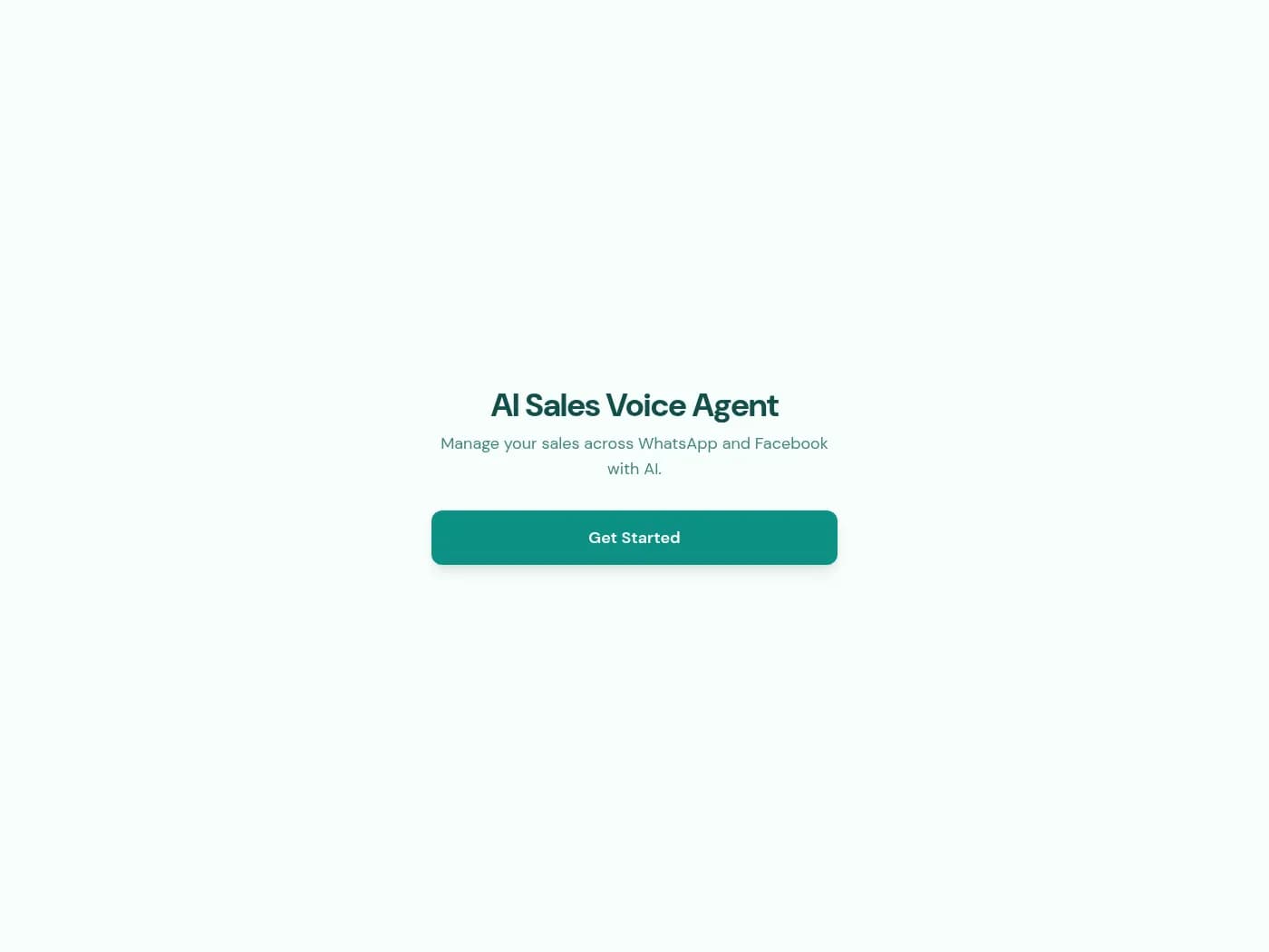 AI Sales Voice Agent