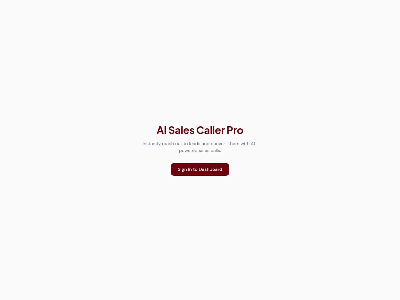 AI Sales Caller Pro