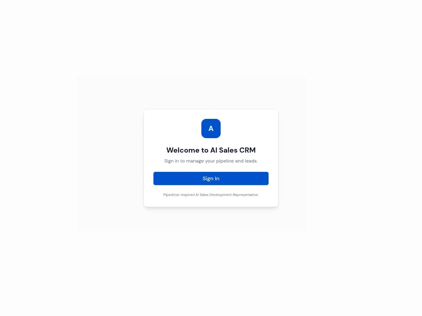 AI Sales Pipeline CRM