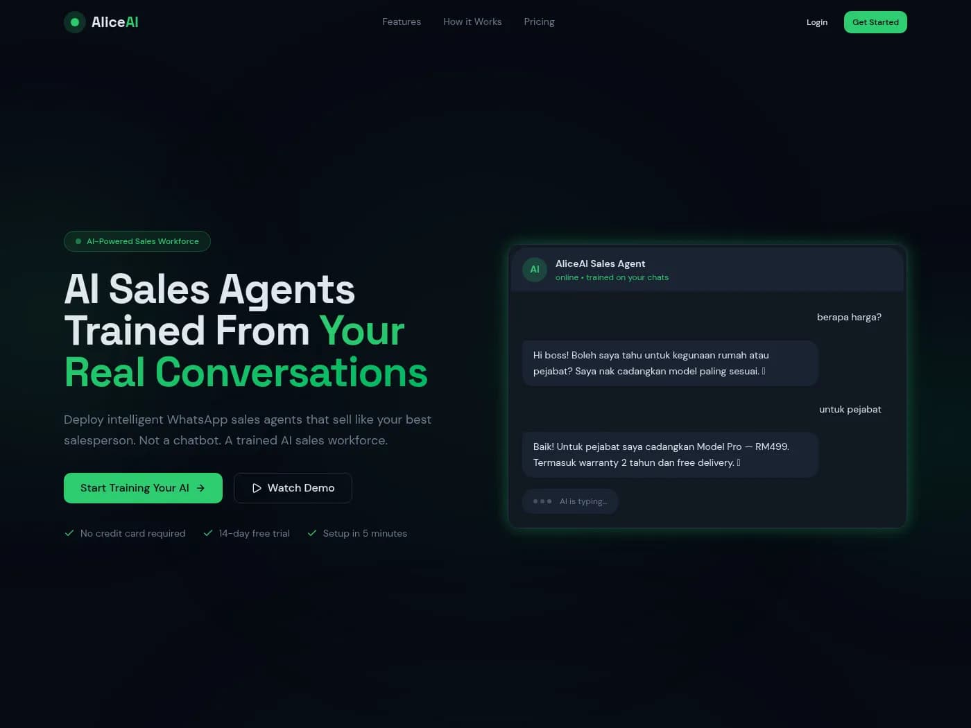 AliceAI Sales Workforce