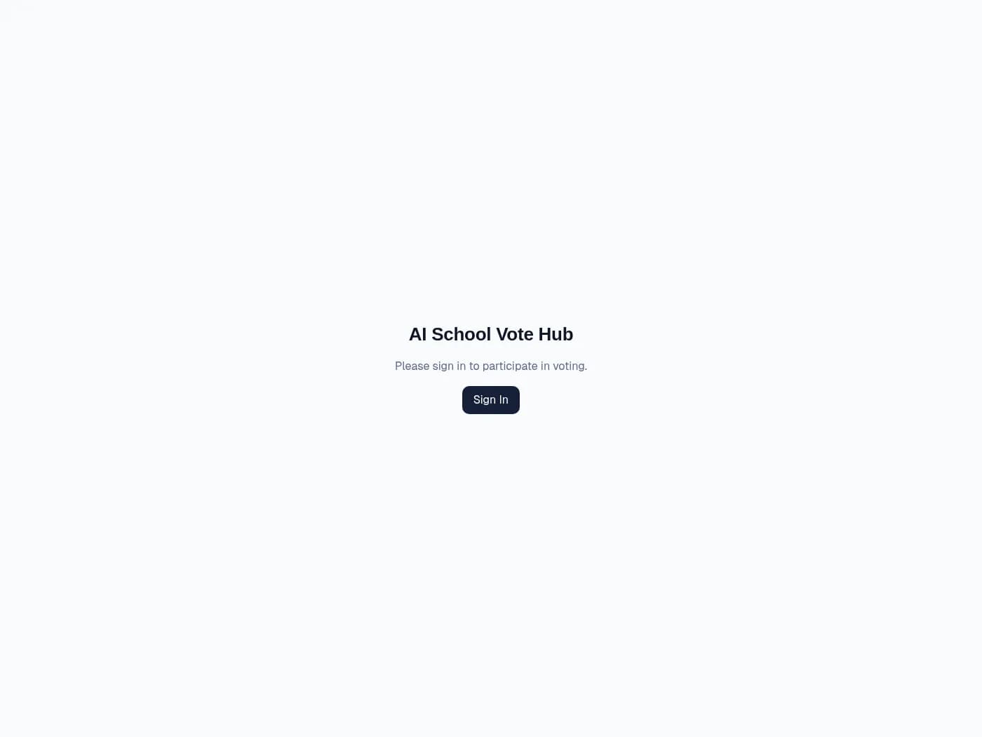 AI School Vote Hub