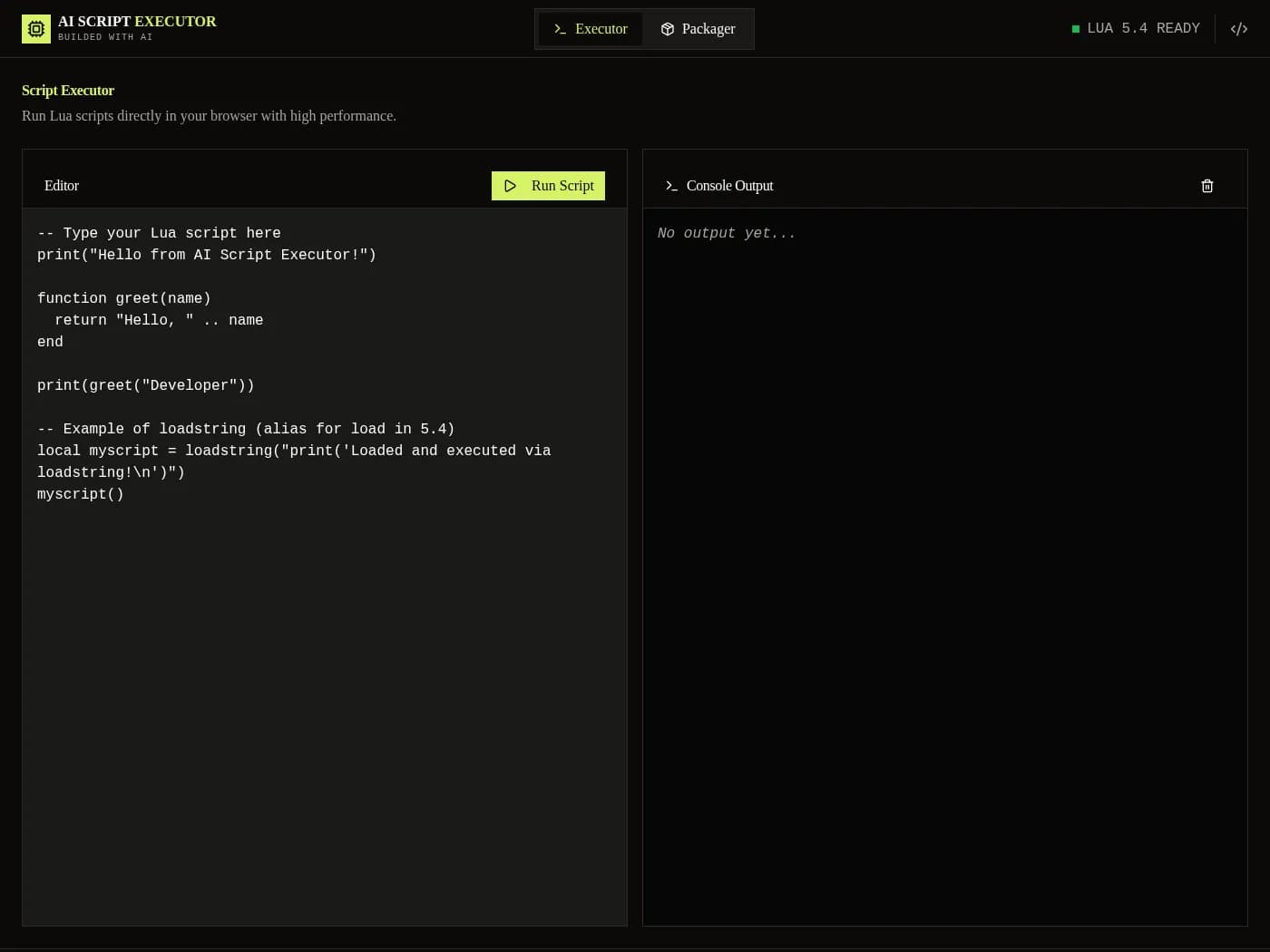 AI Script Executor