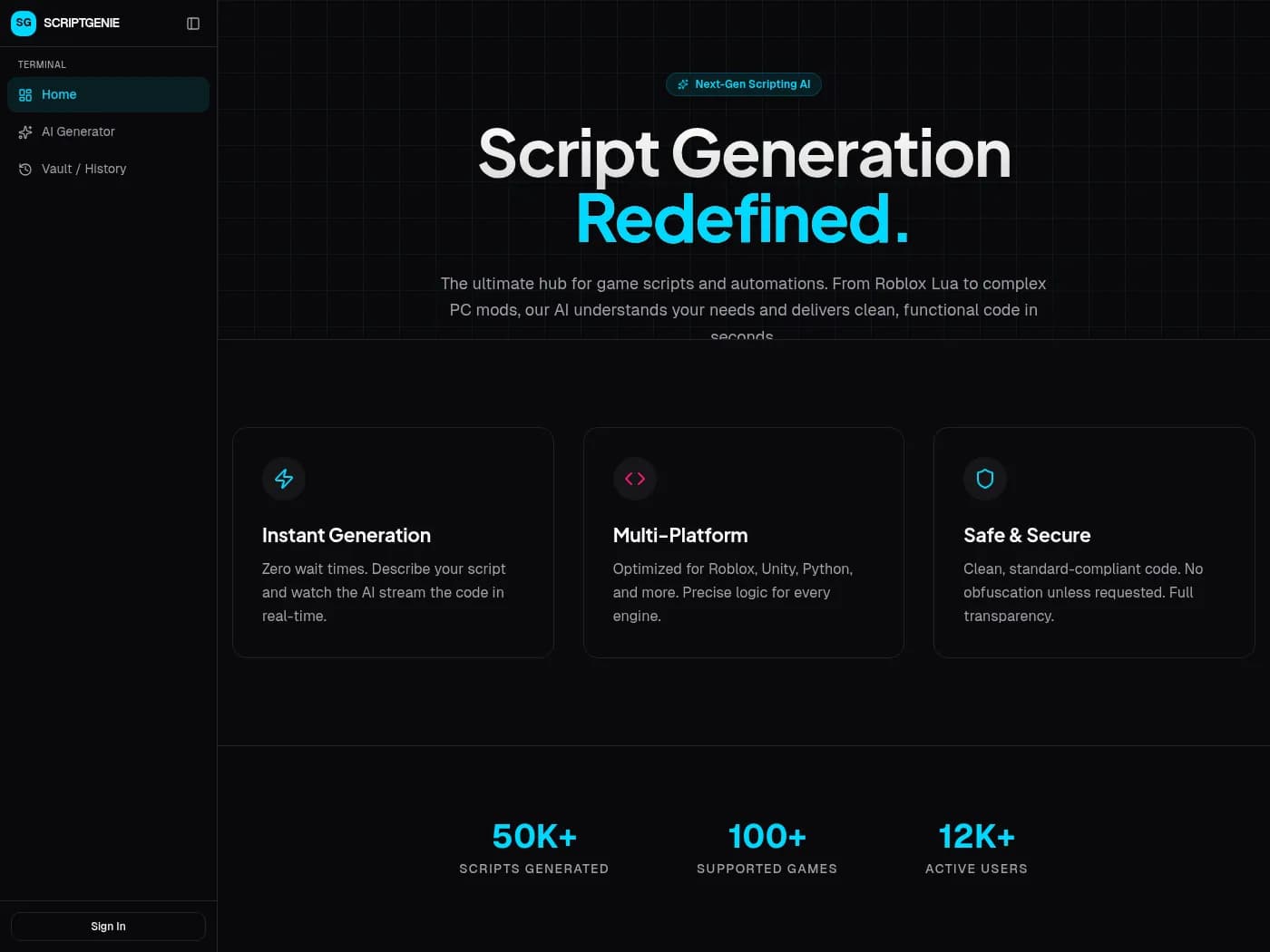 ScriptGenie AI Hub