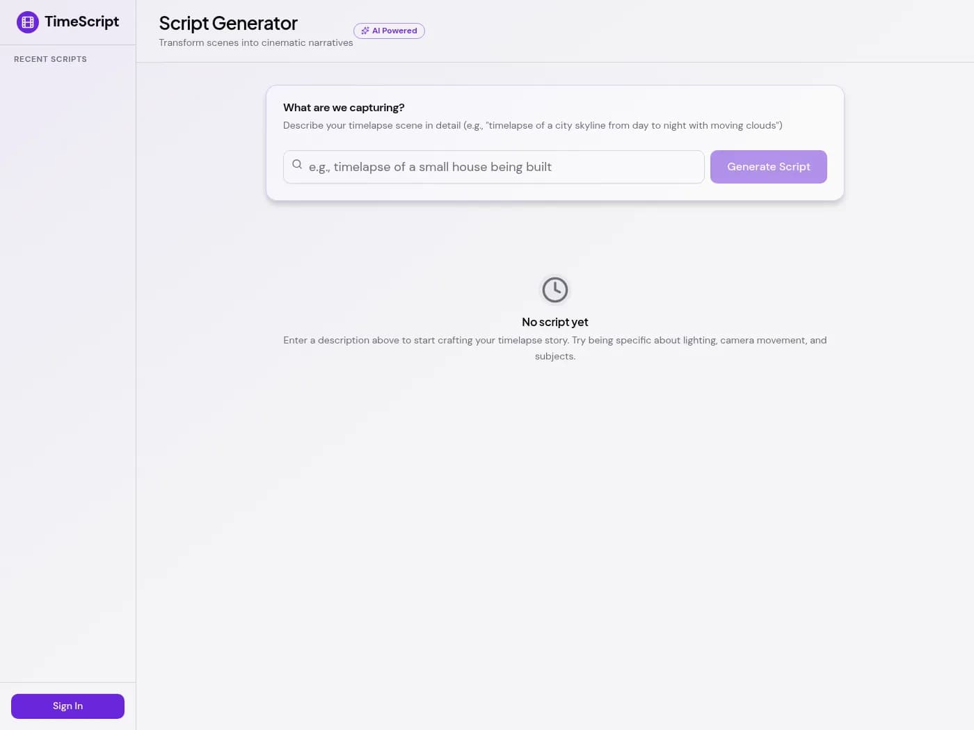 Timelapse Script Generator