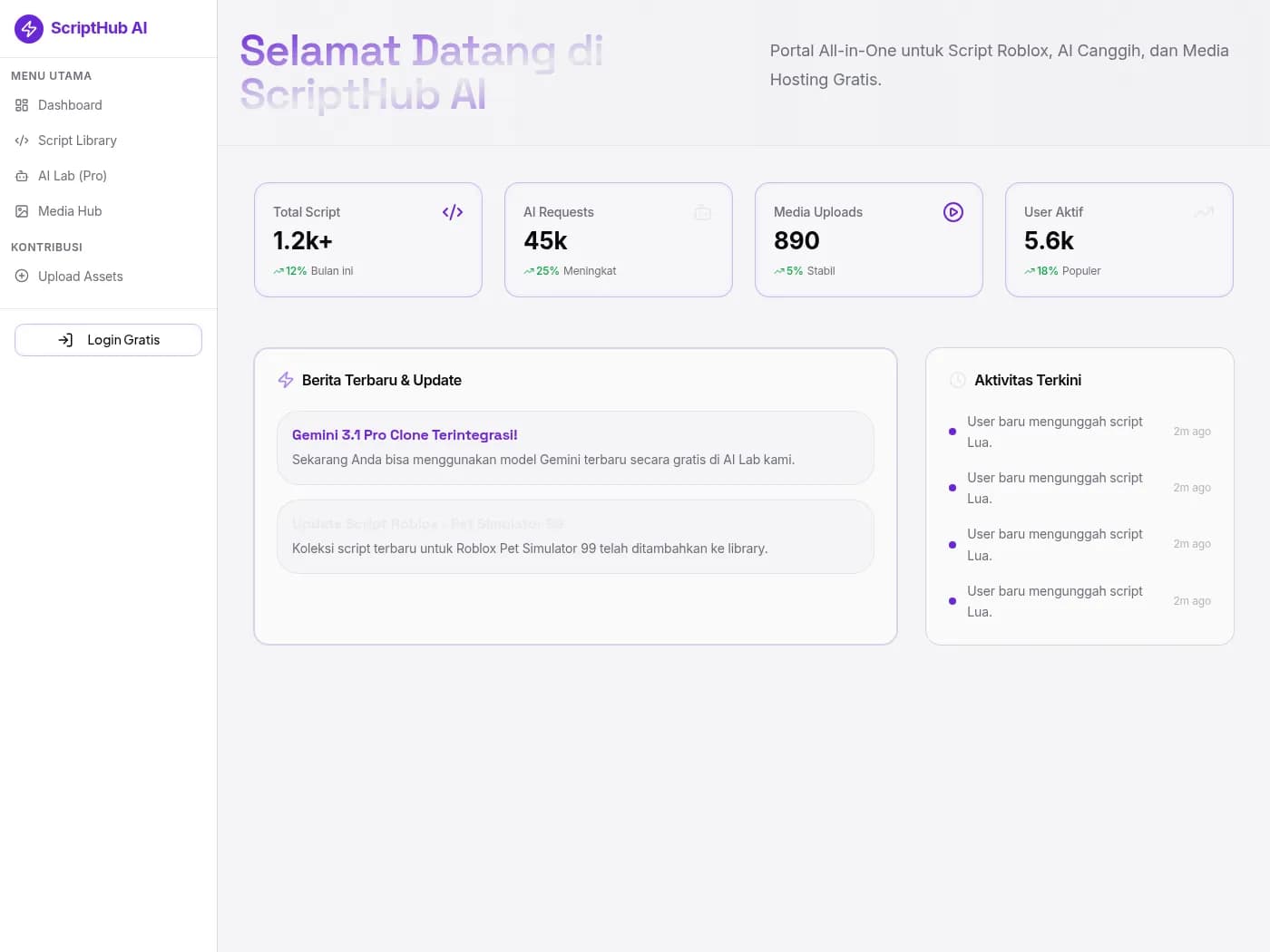 ScriptHub AI Portal